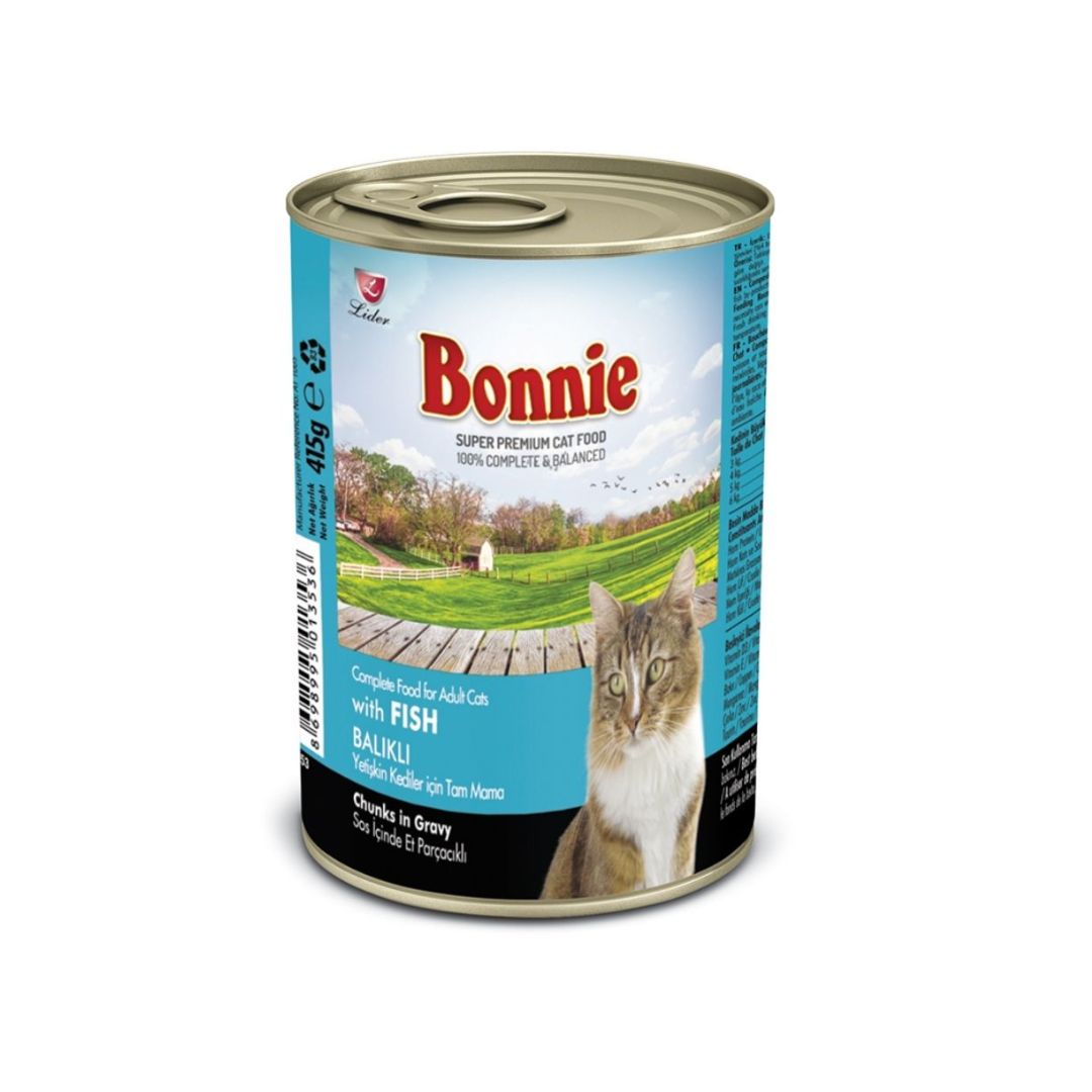 Bonnie Adult Cat Food Tin – Fish Chunks In Gravy – Pakistan's # 1 ...