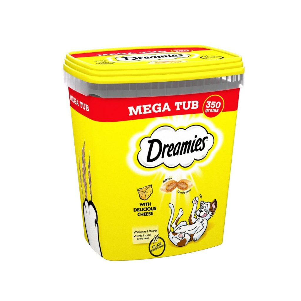 Dreamies Cat Treats Cheese Mega Tub 350g – Pakistan's # 1 Quality Pet Food