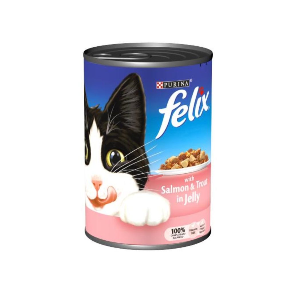 Felix with Salmon and Trout in Jelly 400G – Pakistan's # 1 Quality Pet Food