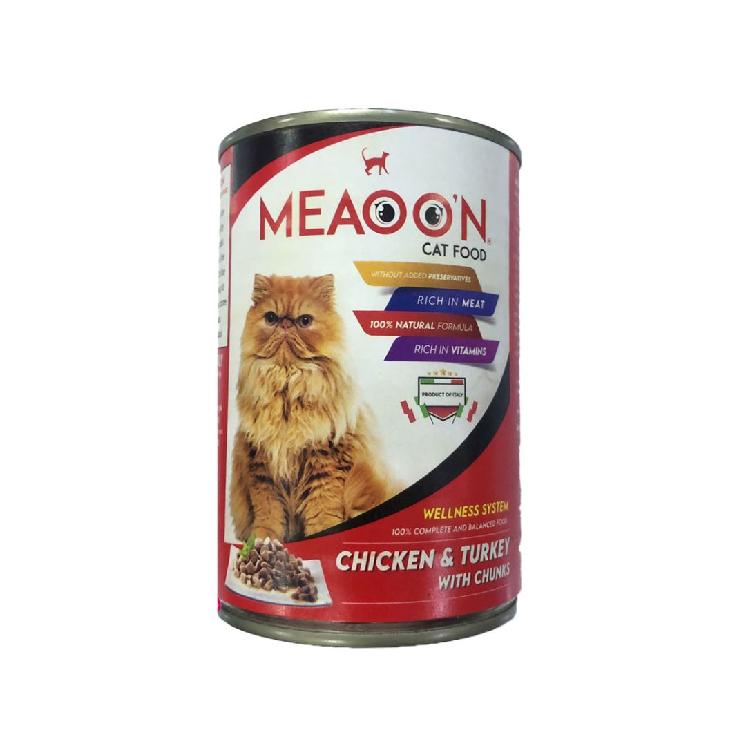 Meaoon Cat Food Tin – Chicken And Turkey With Chunks – Pakistan's # 1 ...