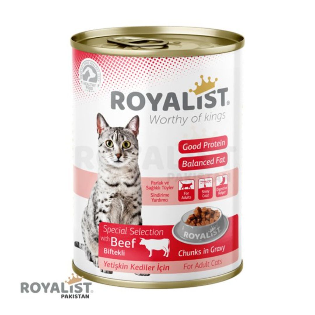 Royalist Adult Chunks In Gravy Wet Cat Food /Tin 400 Gram – Pakistan's ...